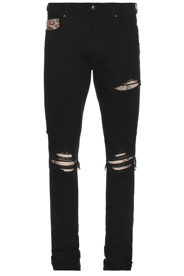 Amiri Snake Mx1 Jeans In Black Od - 50% Off | Editorialist